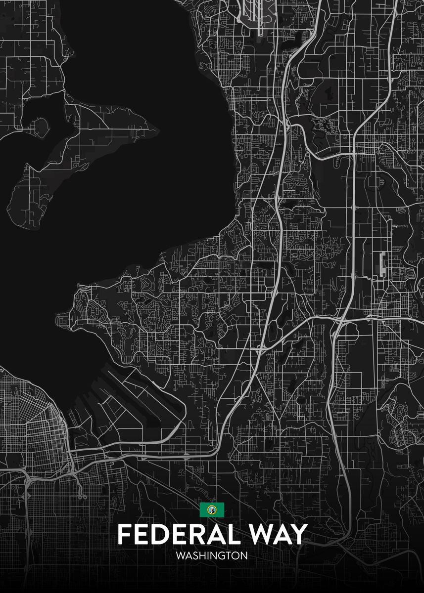 'Federal Way WA' Poster by IMR Designs | Displate