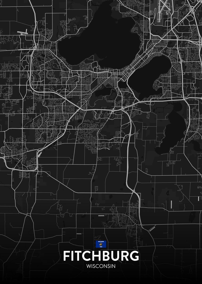 'Fitchburg WI' Poster by IMR Designs | Displate