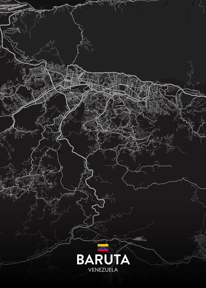 'Baruta VE' Poster, picture, metal print, paint by IMR Designs | Displate