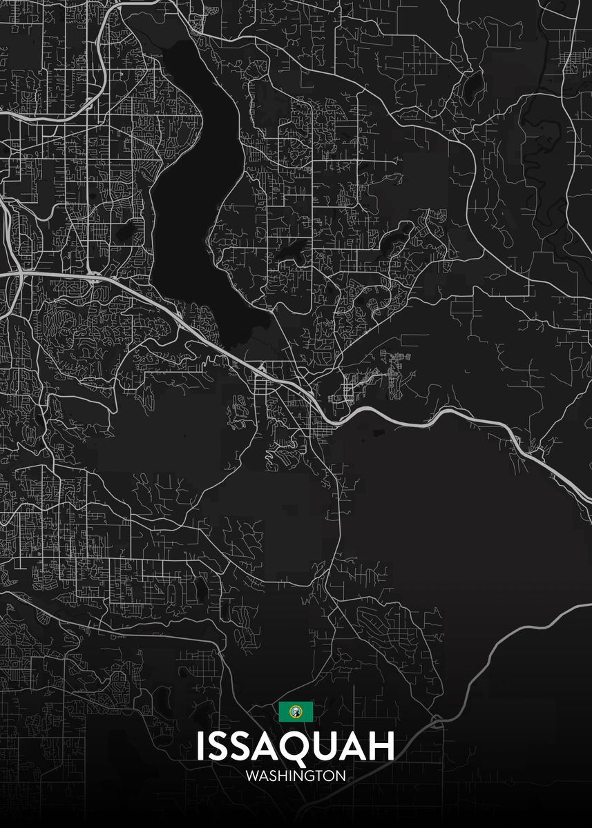 'Issaquah WA' Poster, picture, metal print, paint by IMR Designs | Displate