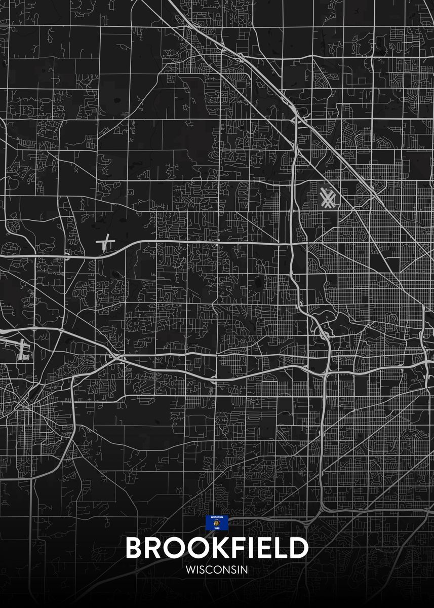 'Brookfield WI' Poster, picture, metal print, paint by IMR Designs ...