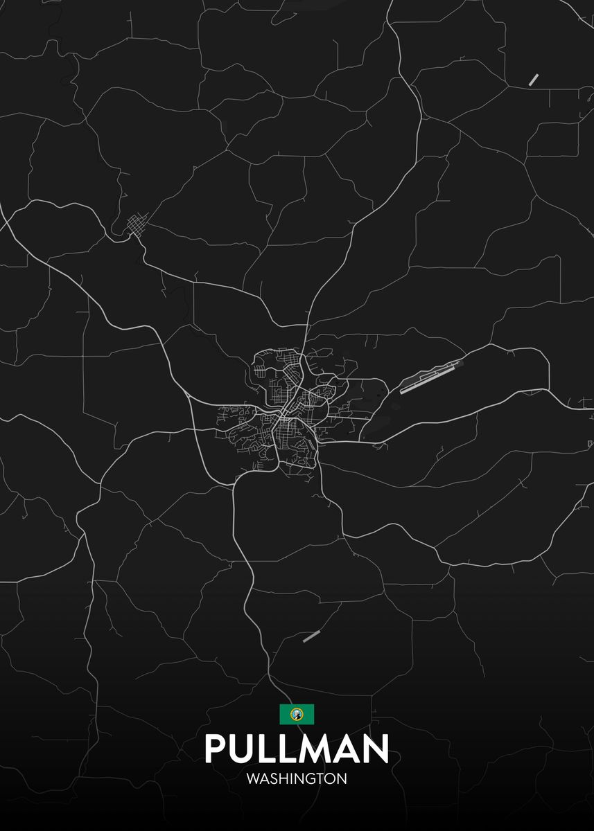 'Pullman WA' Poster, picture, metal print, paint by IMR Designs | Displate