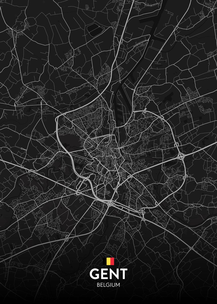 'Gent BE' Poster, picture, metal print, paint by IMR Designs | Displate