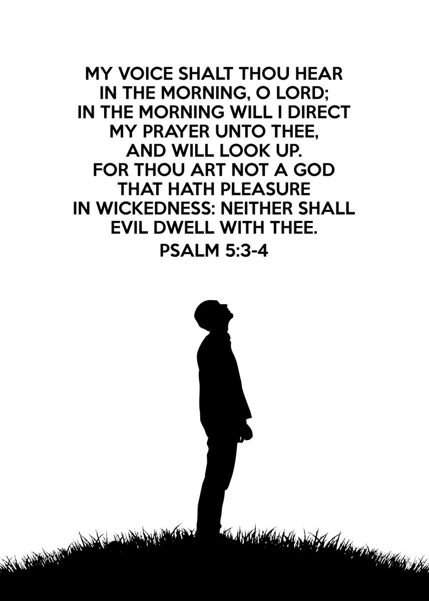 'Psalm 5 3 4' Poster, picture, metal print, paint by ABConcepts | Displate