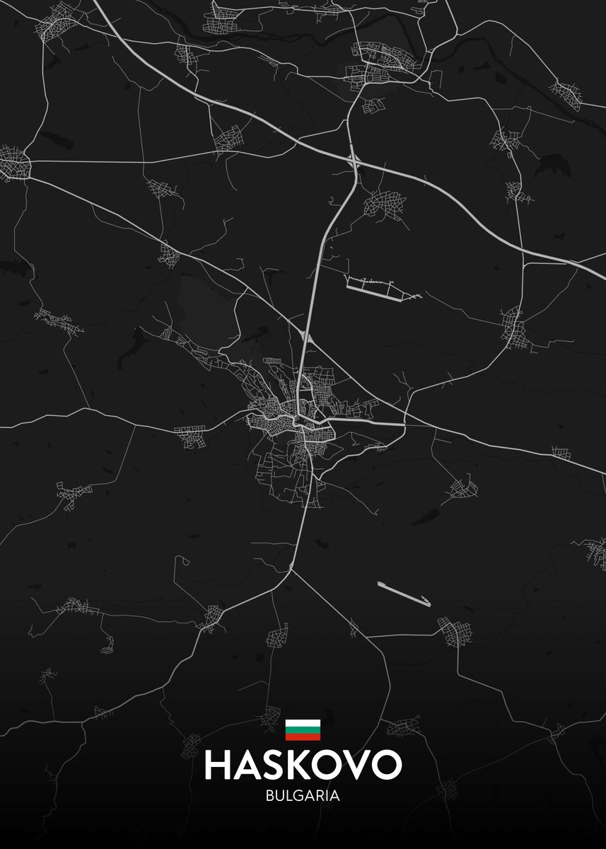 'Haskovo BG' Poster, picture, metal print, paint by IMR Designs | Displate