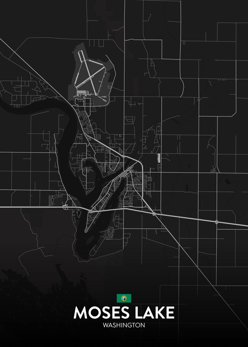 'Moses Lake WA' Poster, picture, metal print, paint by IMR Designs ...