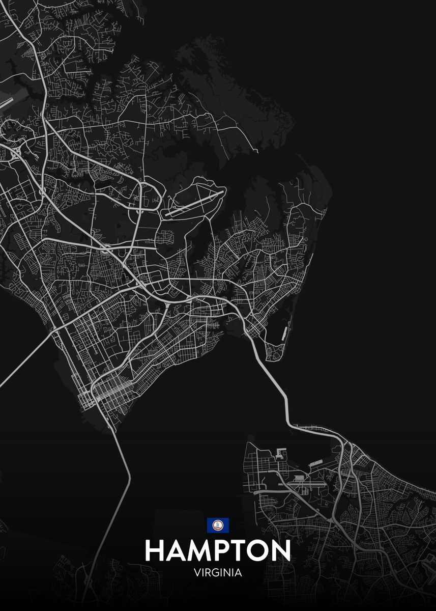 'Hampton VA' Poster by IMR Designs | Displate