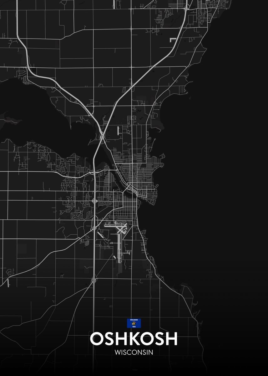 'Oshkosh WI' Poster by IMR Designs | Displate