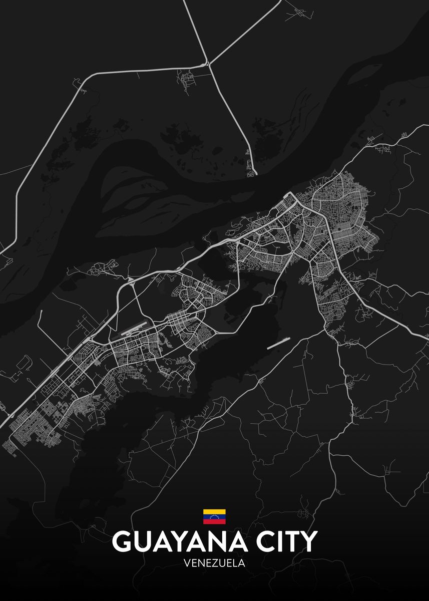 'Guayana City VE' Poster, picture, metal print, paint by IMR Designs ...