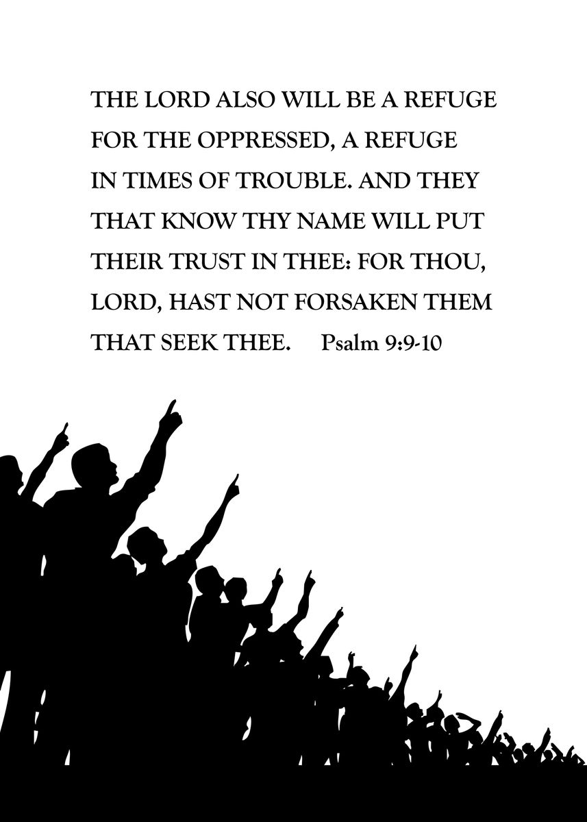 'Psalm 9 9 10' Poster, picture, metal print, paint by ABConcepts | Displate