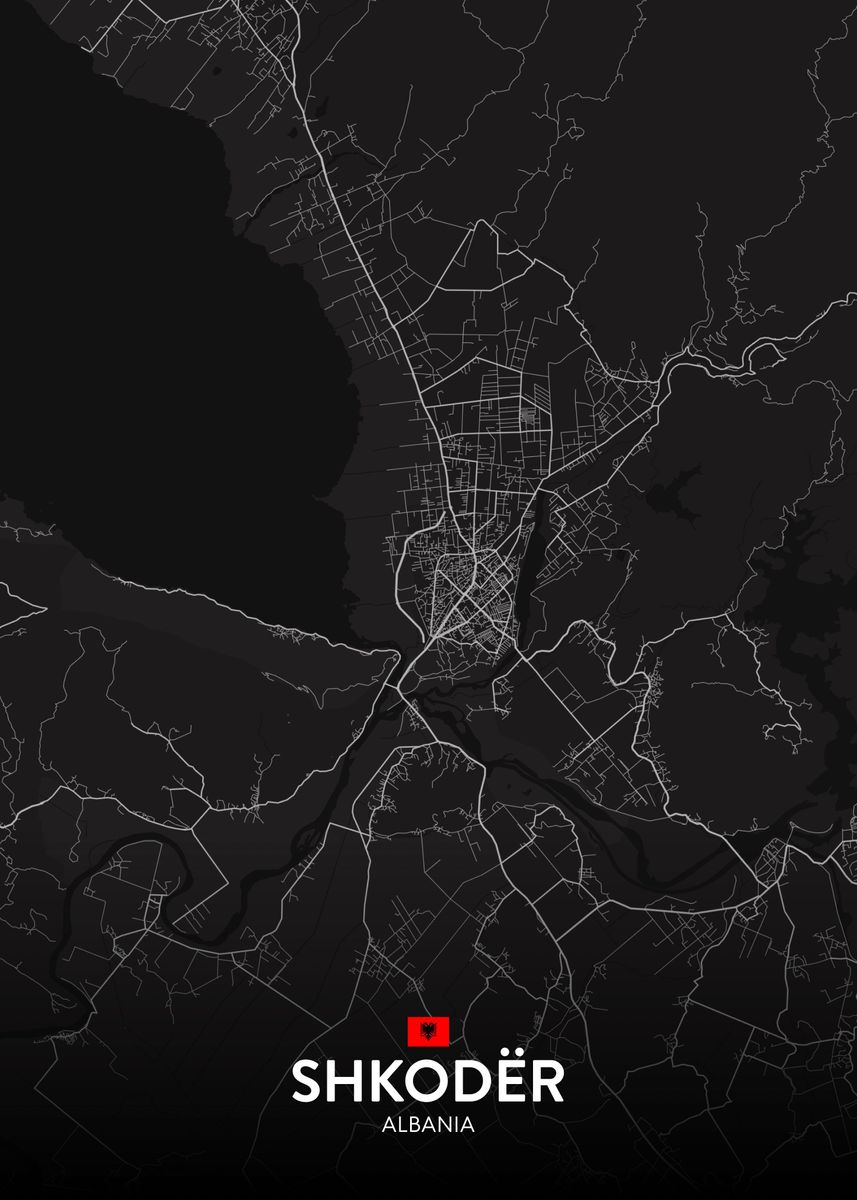 'Shkoder AL' Poster, picture, metal print, paint by IMR Designs | Displate