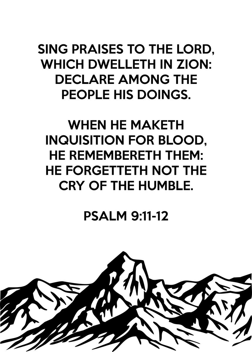 'Psalm 9 11 12' Poster, picture, metal print, paint by ABConcepts ...