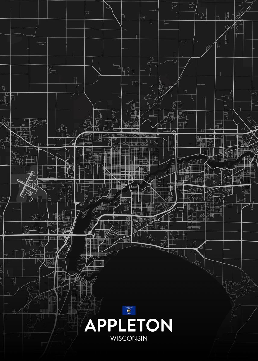 'Appleton WI' Poster, picture, metal print, paint by IMR Designs | Displate