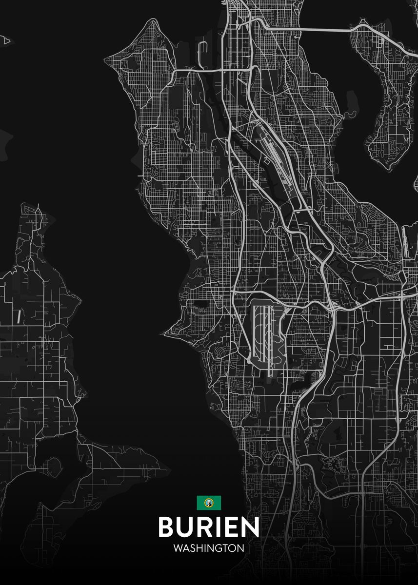 'Burien WA' Poster by IMR Designs | Displate