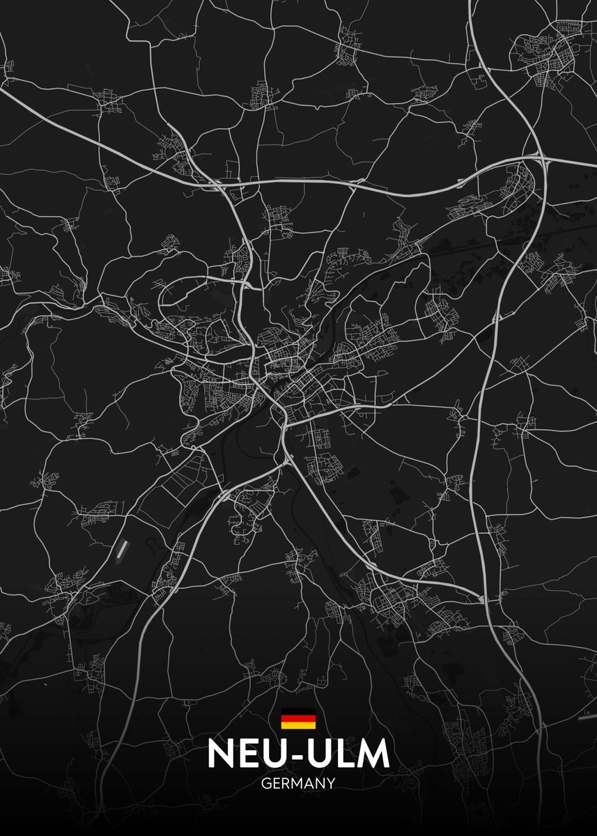 'Neu Ulm DE' Poster by IMR Designs | Displate