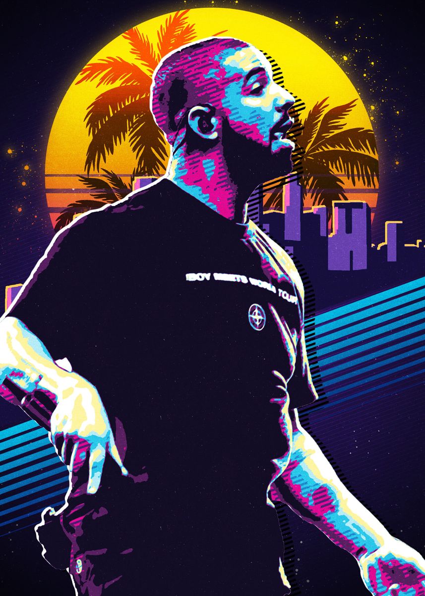 'drake retro 80s' Poster, picture, metal print, paint by Poster KING ...
