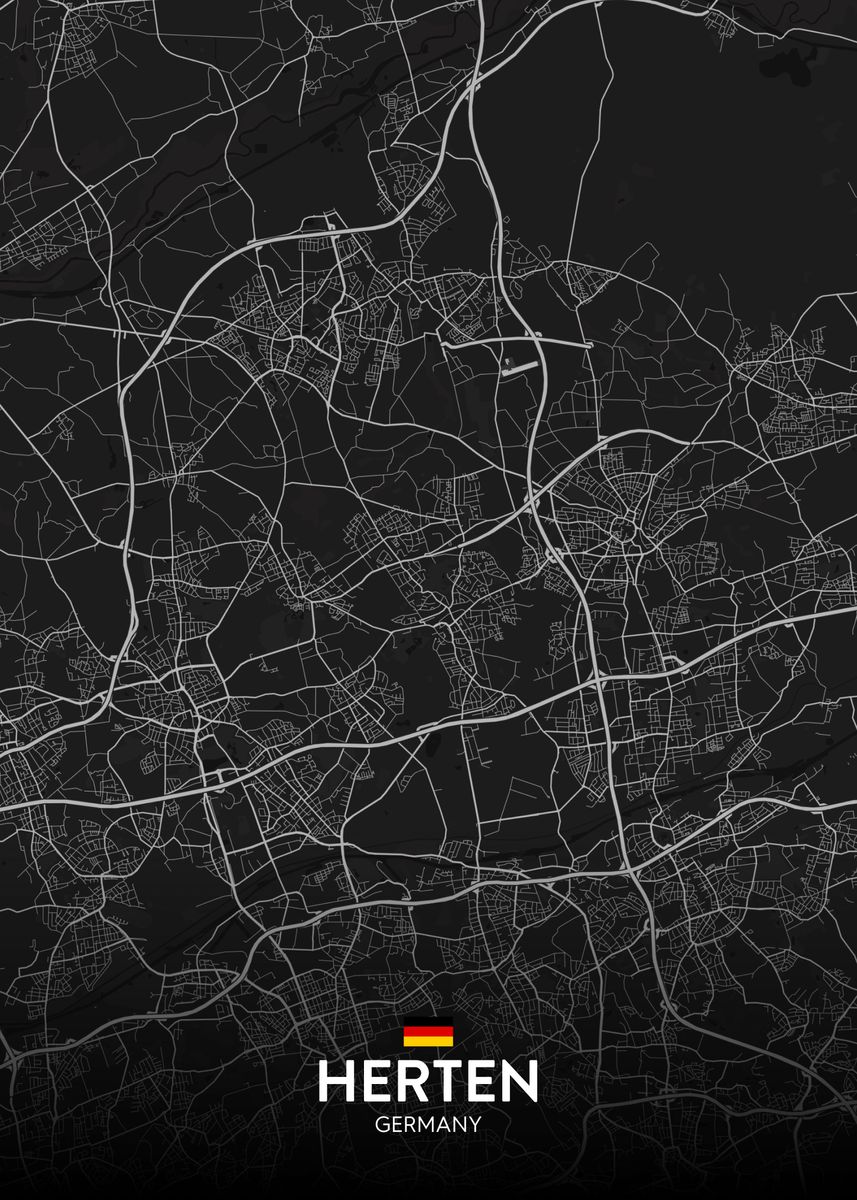 'Herten DE' Poster, picture, metal print, paint by IMR Designs | Displate