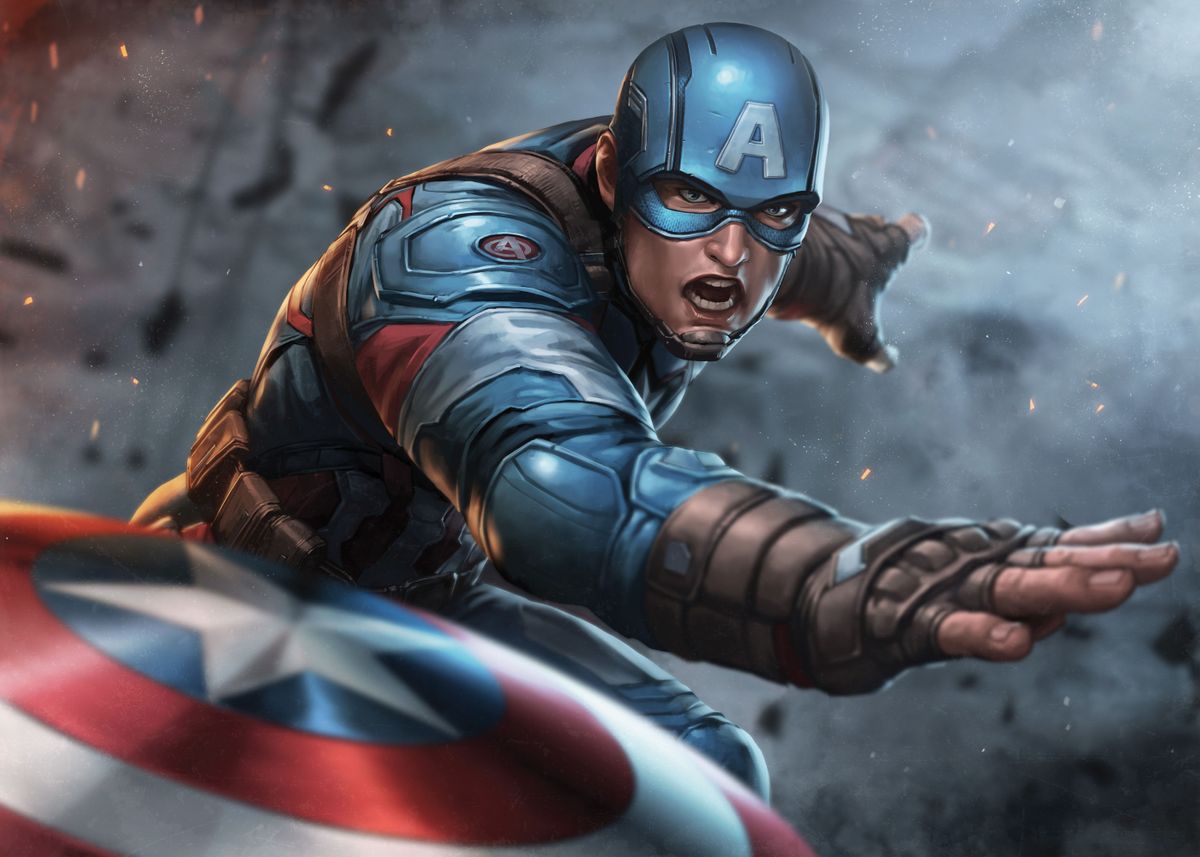 'Marvel: Future Fight - Captain America' Poster by Marvel | Displate