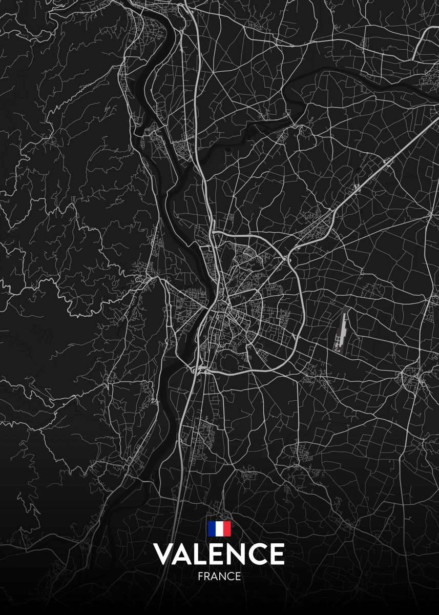 'Valence FR' Poster, picture, metal print, paint by IMR Designs | Displate
