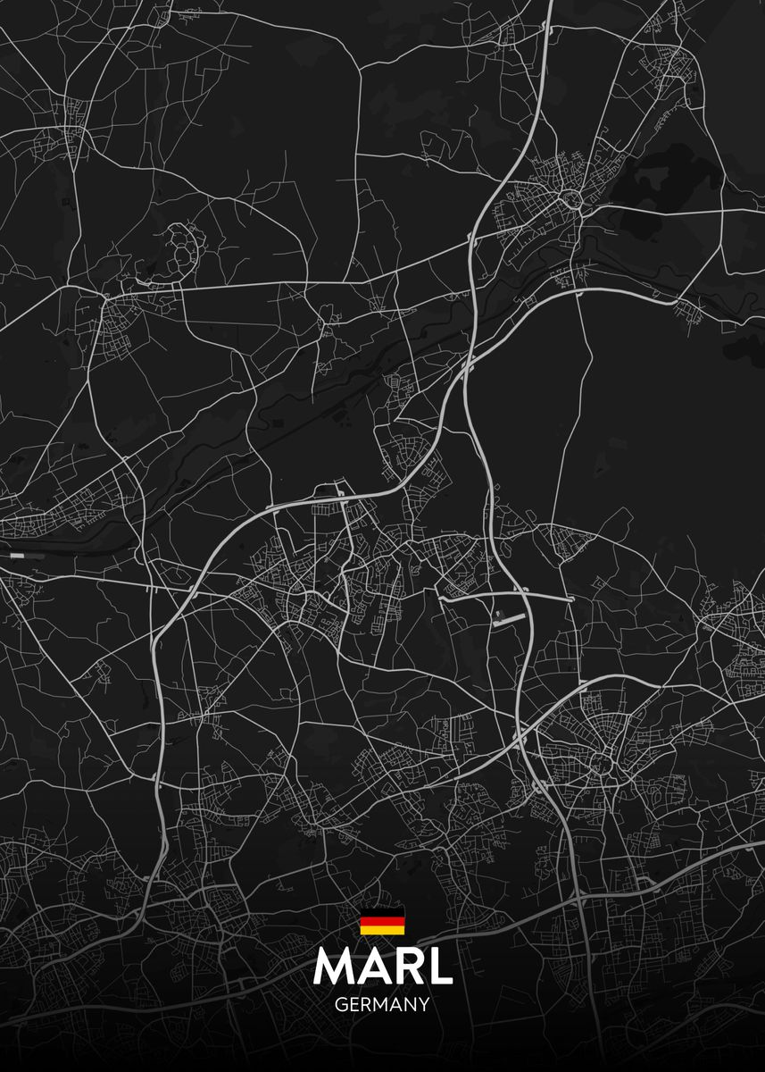 'Marl DE' Poster, picture, metal print, paint by IMR Designs | Displate