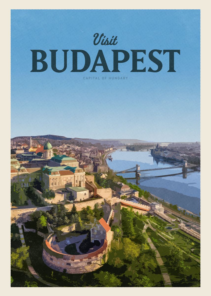 'Visit Budapest' Poster by Mercury Club | Displate