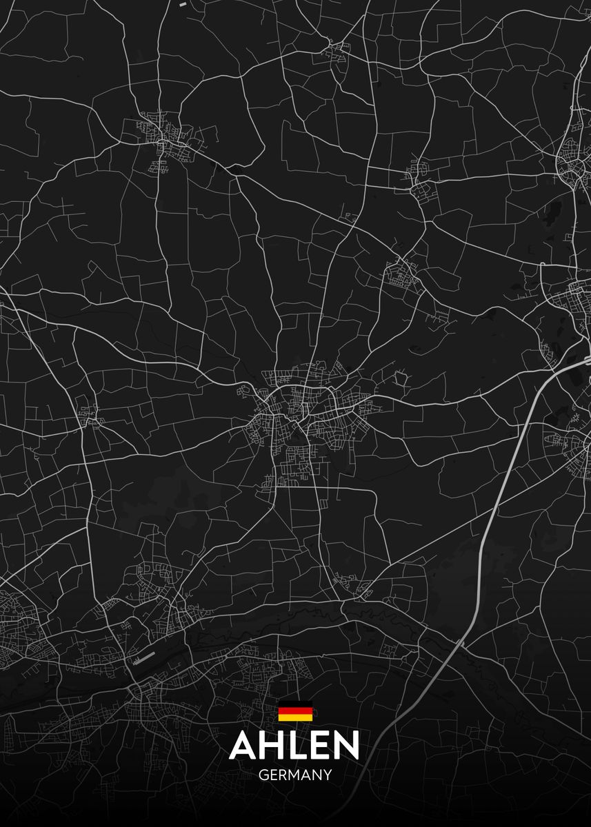 'Ahlen DE' Poster, picture, metal print, paint by IMR Designs | Displate