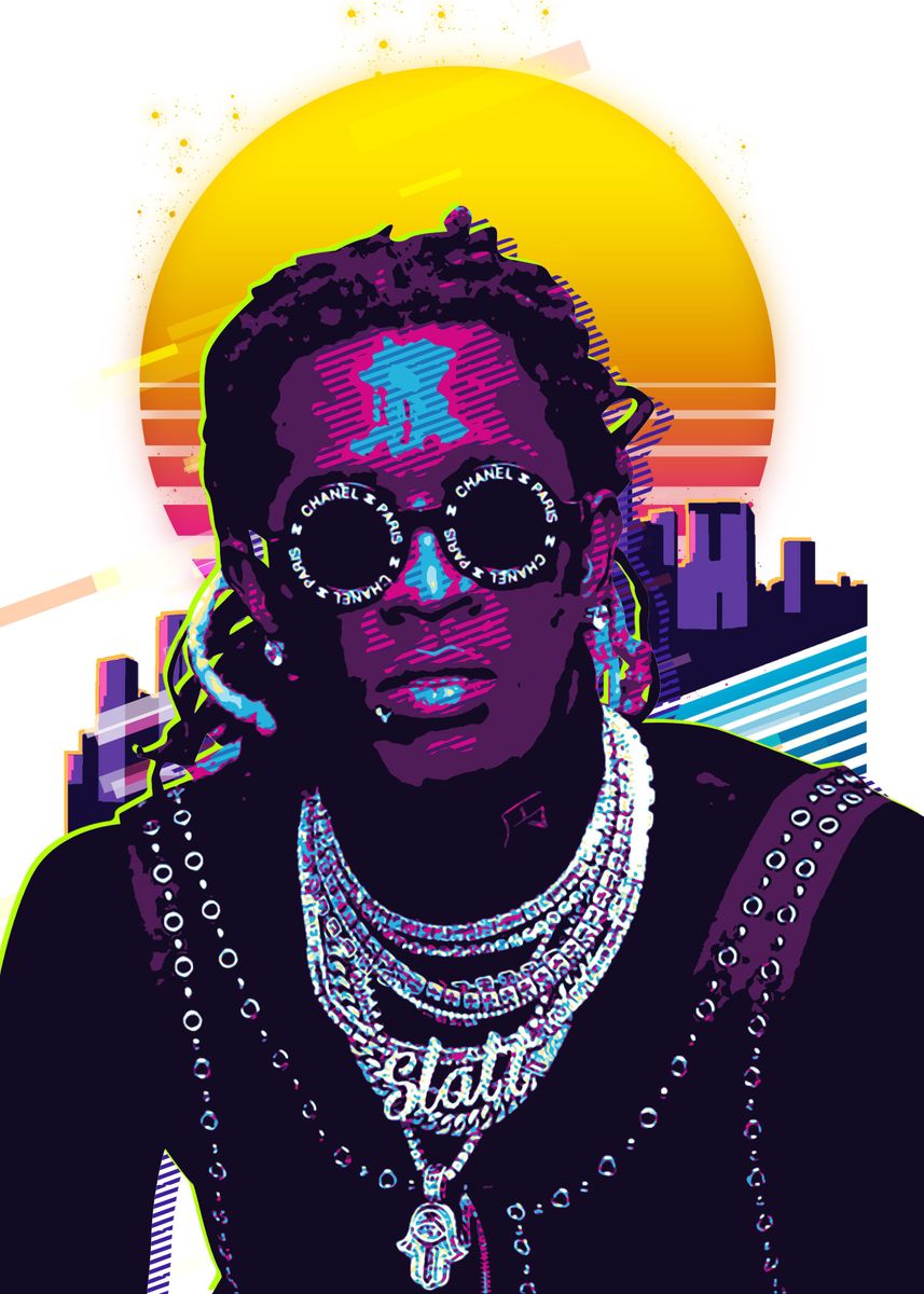 'young thug' Poster, picture, metal print, paint by Most Popular Cult ...