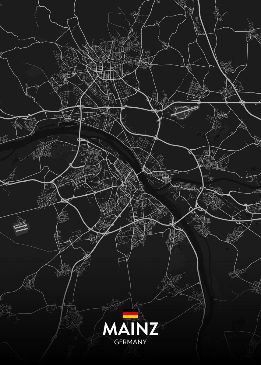 'Mainz DE' Poster, picture, metal print, paint by IMR Designs | Displate