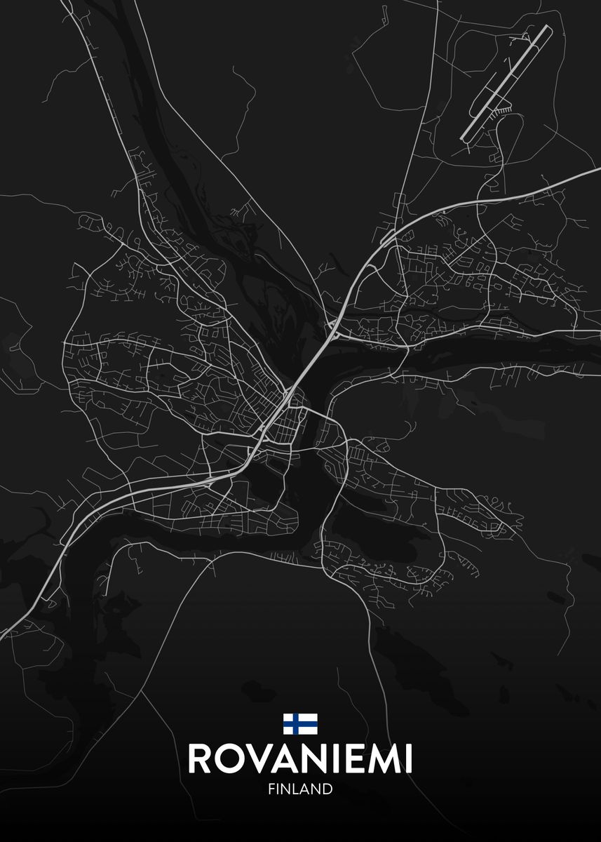 'Rovaniemi FI' Poster, picture, metal print, paint by IMR Designs ...