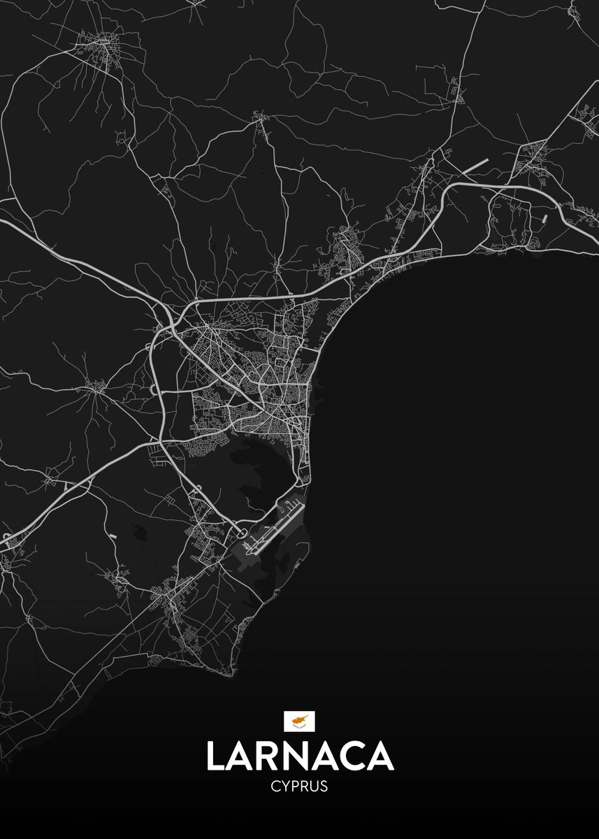 'Larnaca CY' Poster, picture, metal print, paint by IMR Designs | Displate