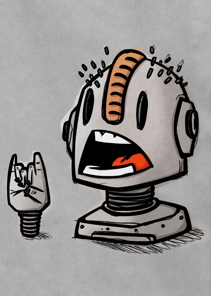 'metalhead' Poster, picture, metal print, paint by Manu Vila | Displate