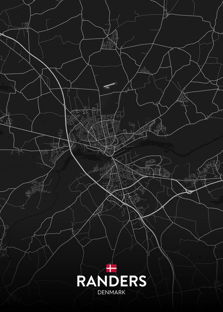 'Randers DK' Poster, picture, metal print, paint by IMR Designs | Displate