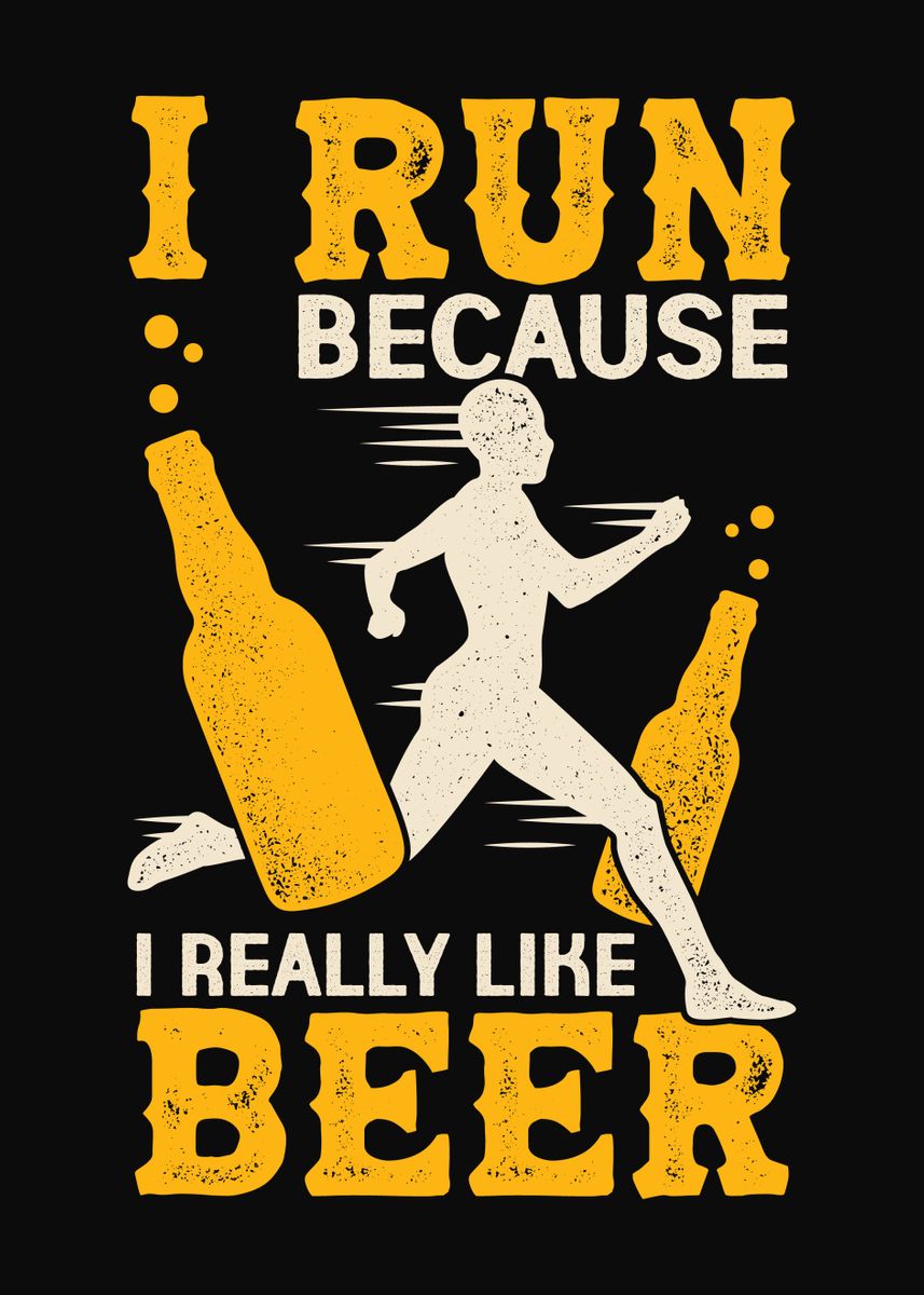 'Funny Running Design' Poster by Marcel Doll | Displate