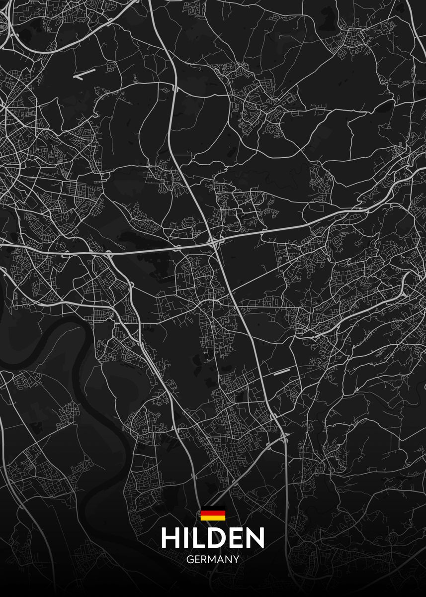 'Hilden DE' Poster by IMR Designs | Displate