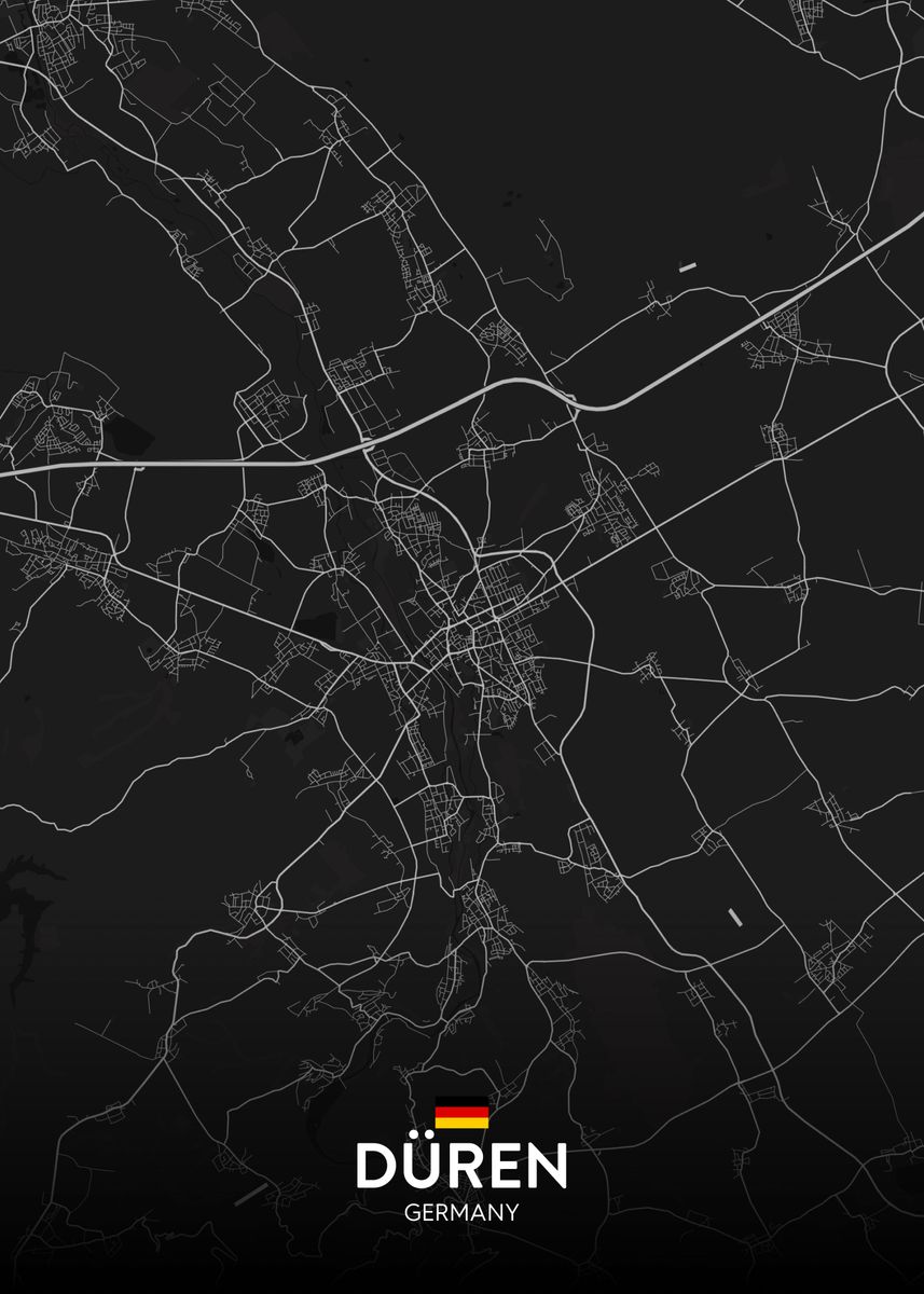 'Duren DE' Poster, picture, metal print, paint by IMR Designs | Displate