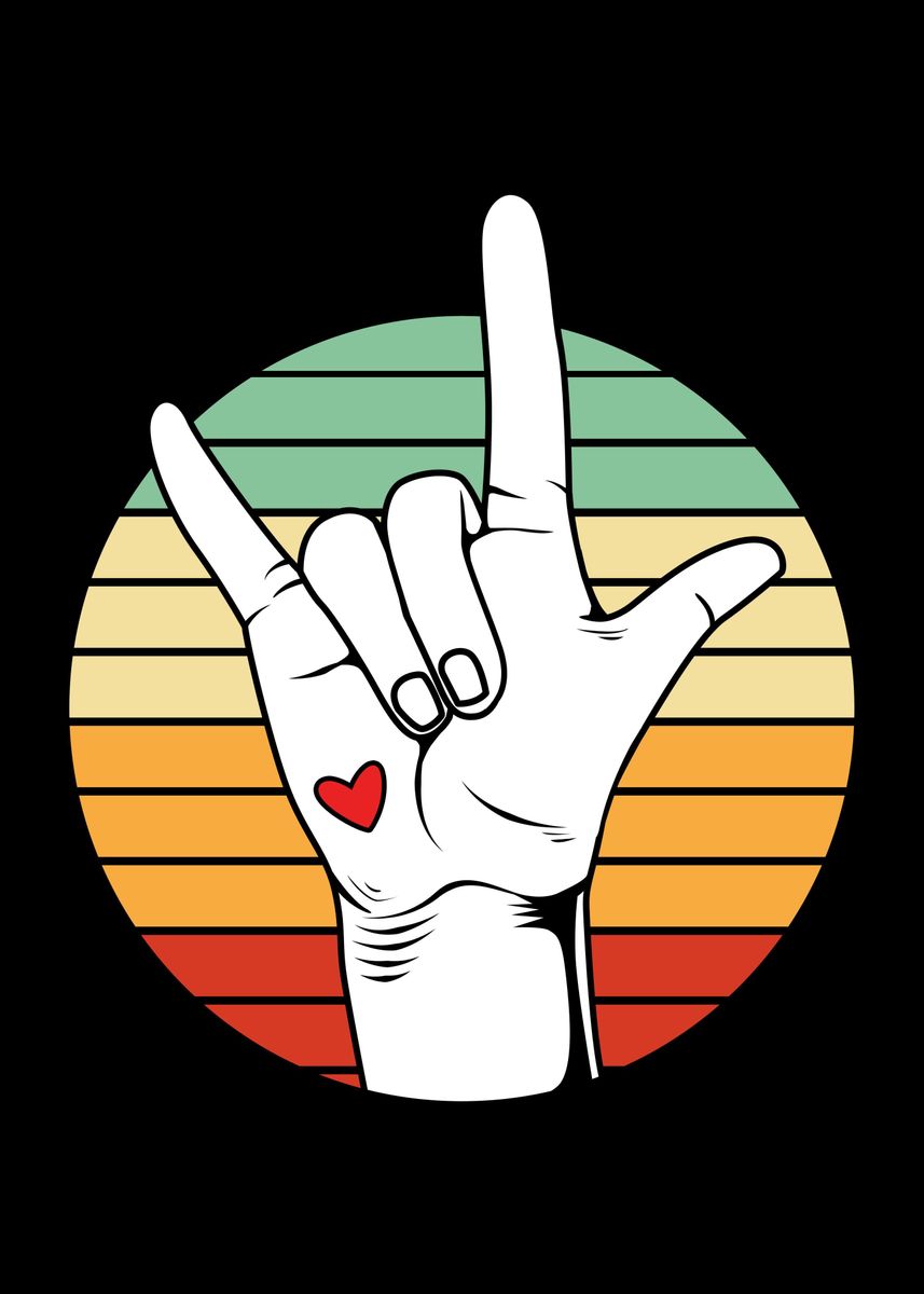 'ASL I Love You' Poster, picture, metal print, paint by FunnyGifts ...