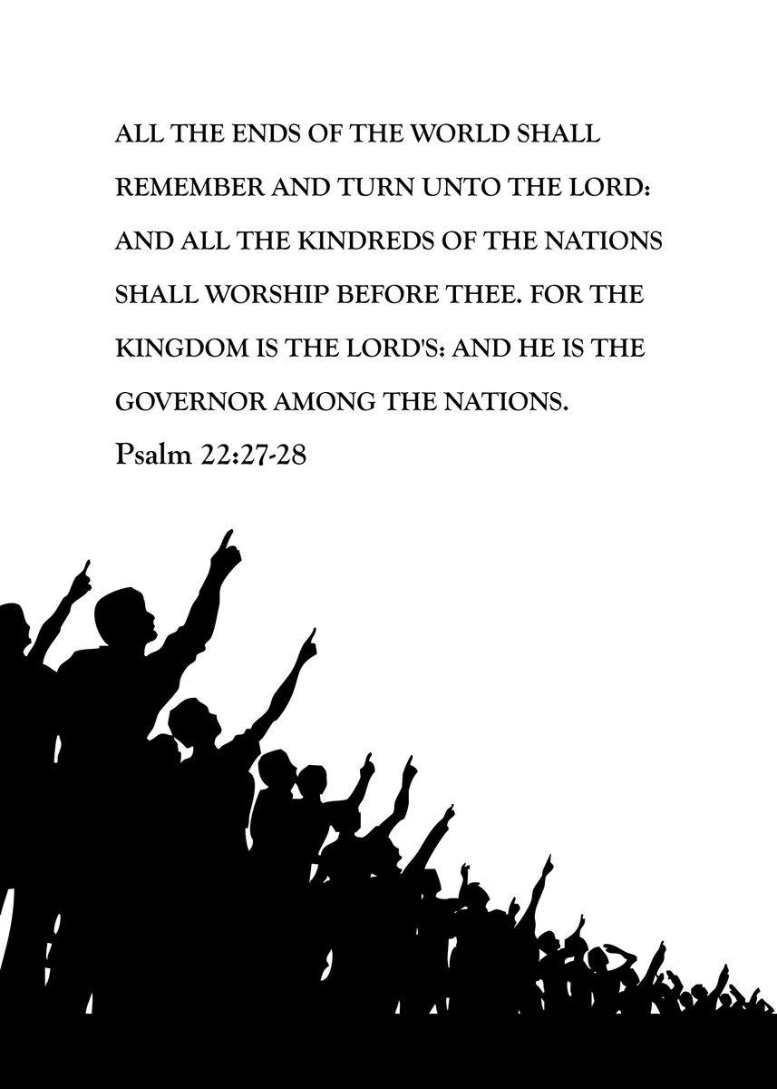 'Psalm 22 27 28' Poster, picture, metal print, paint by ABConcepts ...