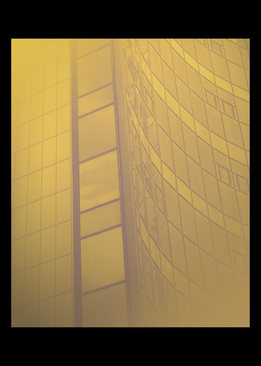 'Golden city views' Poster by Lukes Pixel Studio | Displate