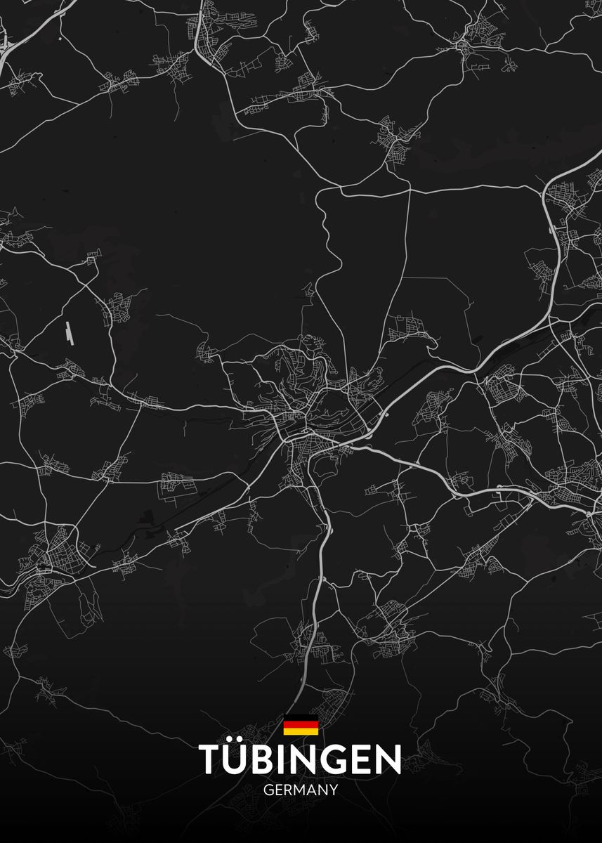 'Tubingen DE' Poster, picture, metal print, paint by IMR Designs | Displate