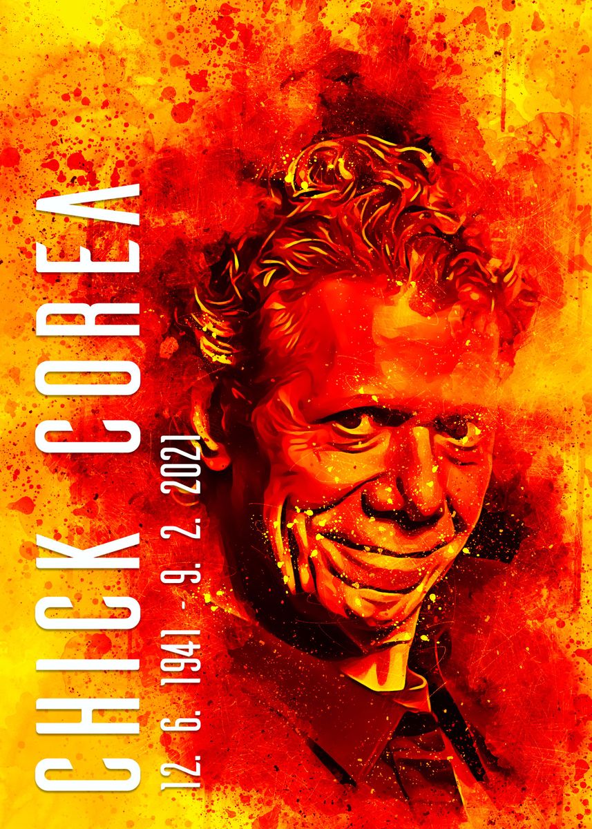 'Chick Corea' Poster, picture, metal print, paint by Petra Rommelfanger ...