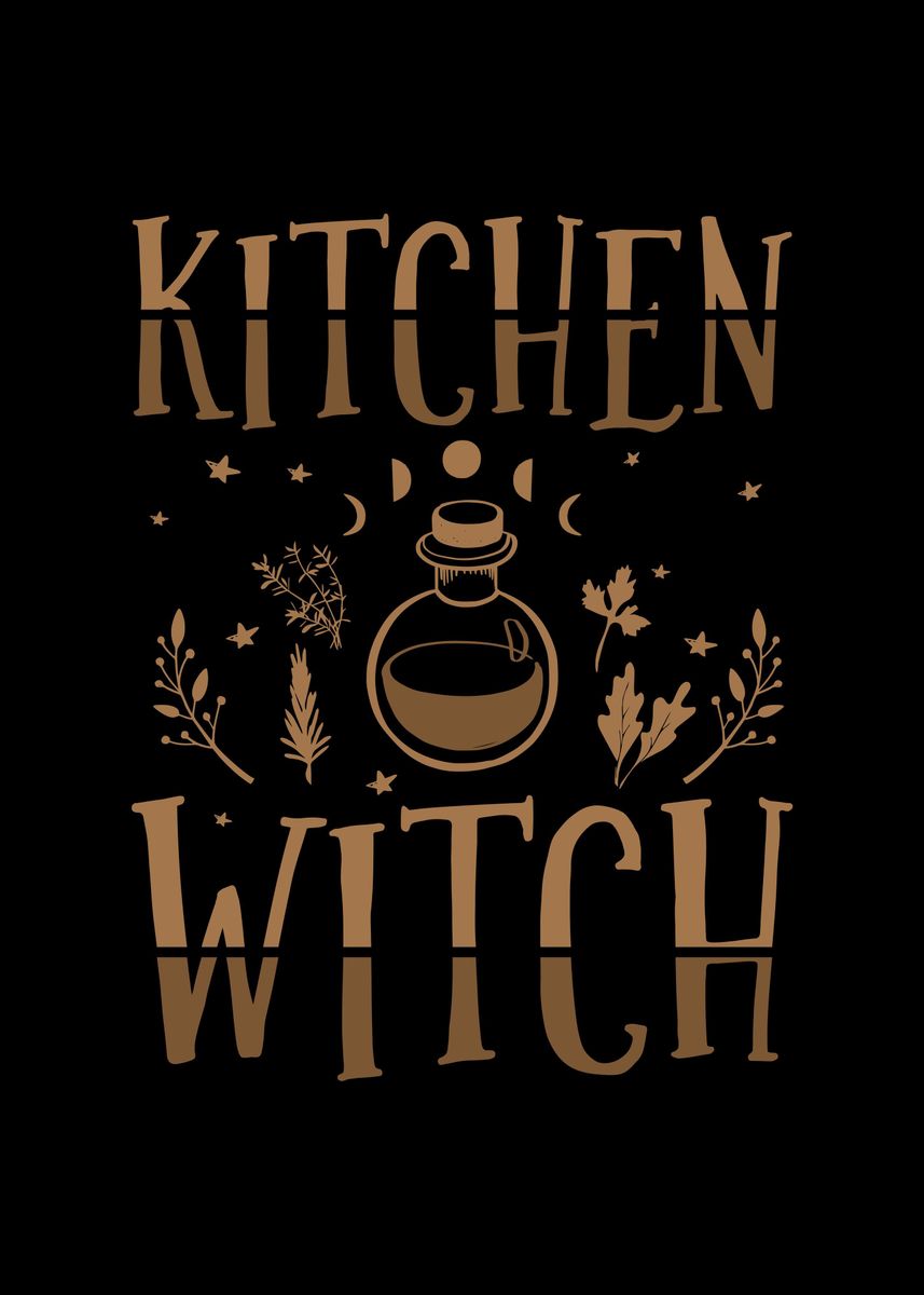 'Kitchen Witch Witchcraft' Poster, picture, metal print, paint by TW ...