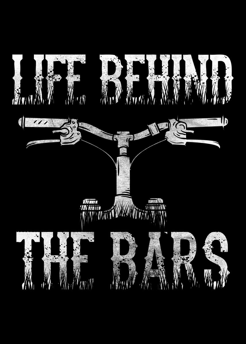 'Life Behind Bars Bicycle' Poster, picture, metal print, paint by ...