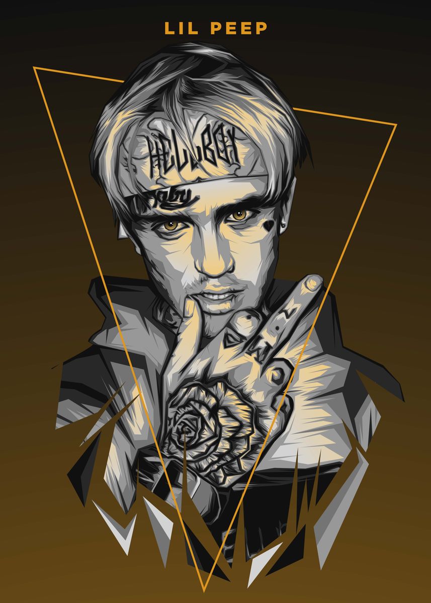' Lil Peep Rapper Hip Hop' Poster by Lucky Dream | Displate