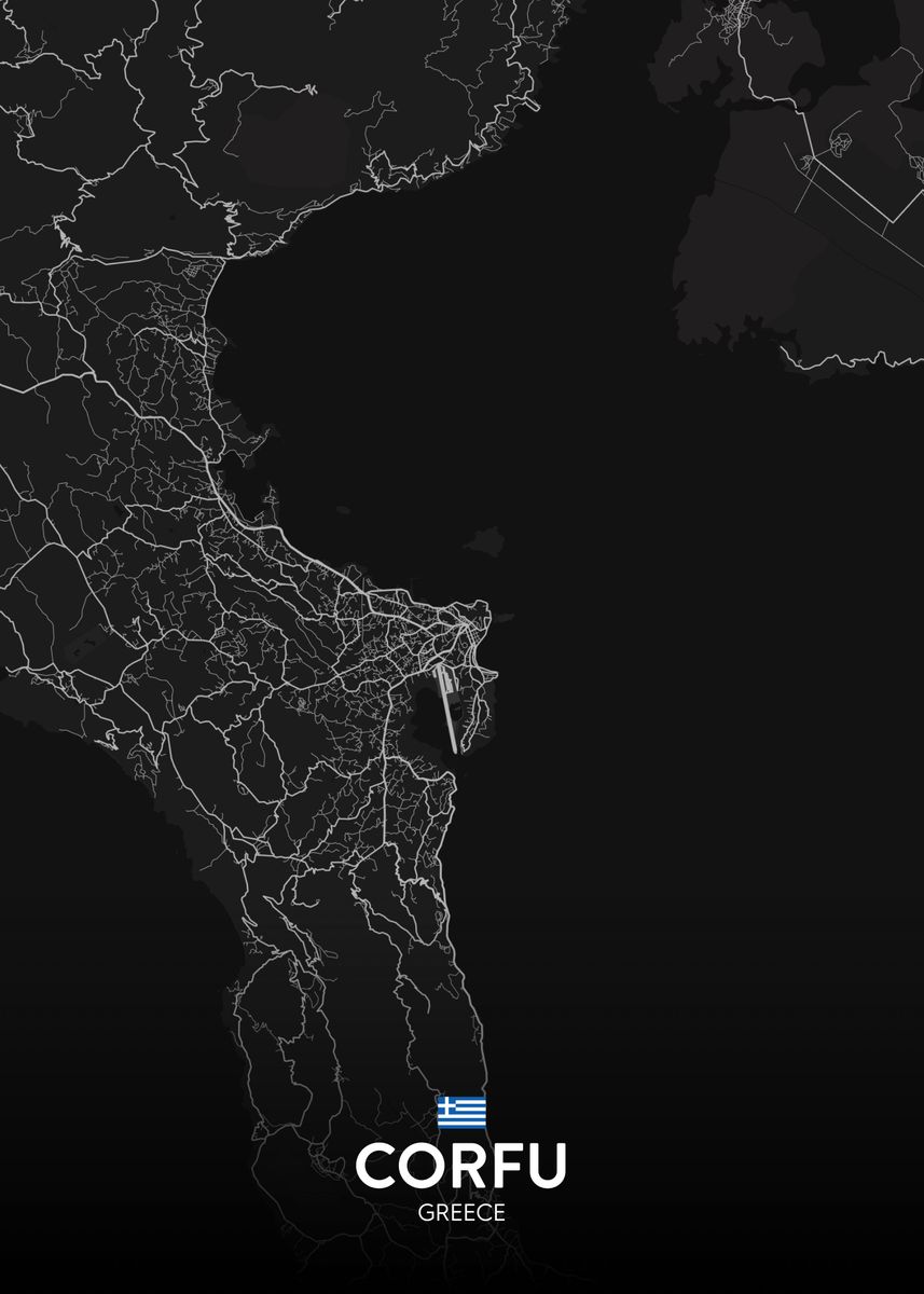 'Corfu GR' Poster, picture, metal print, paint by IMR Designs | Displate