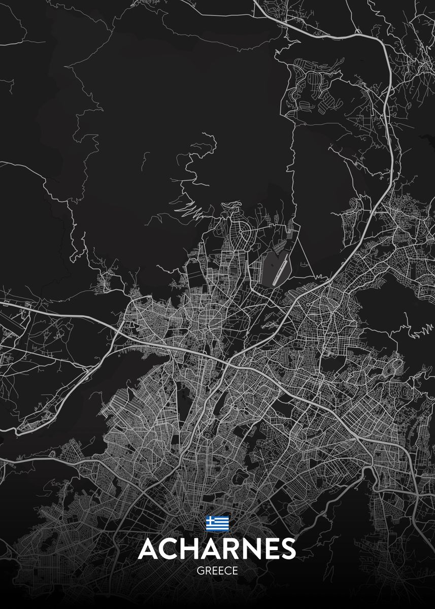 'Acharnes GR' Poster, picture, metal print, paint by IMR Designs | Displate