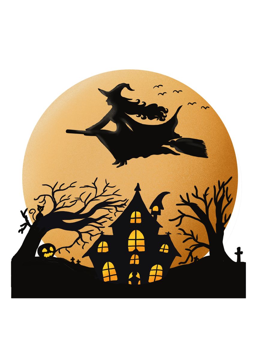 'Witch' Poster, picture, metal print, paint by thetshirtshop2020 | Displate