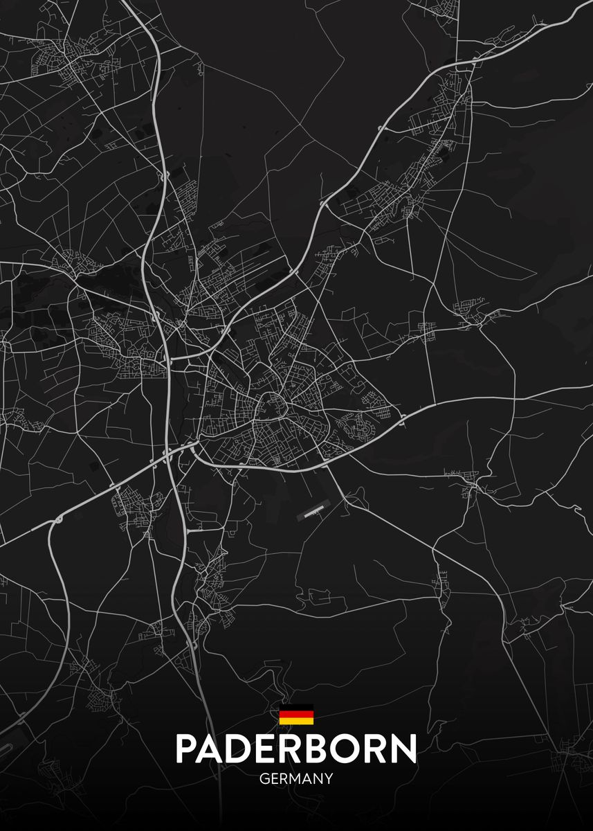 'Paderborn DE' Poster, picture, metal print, paint by IMR Designs ...