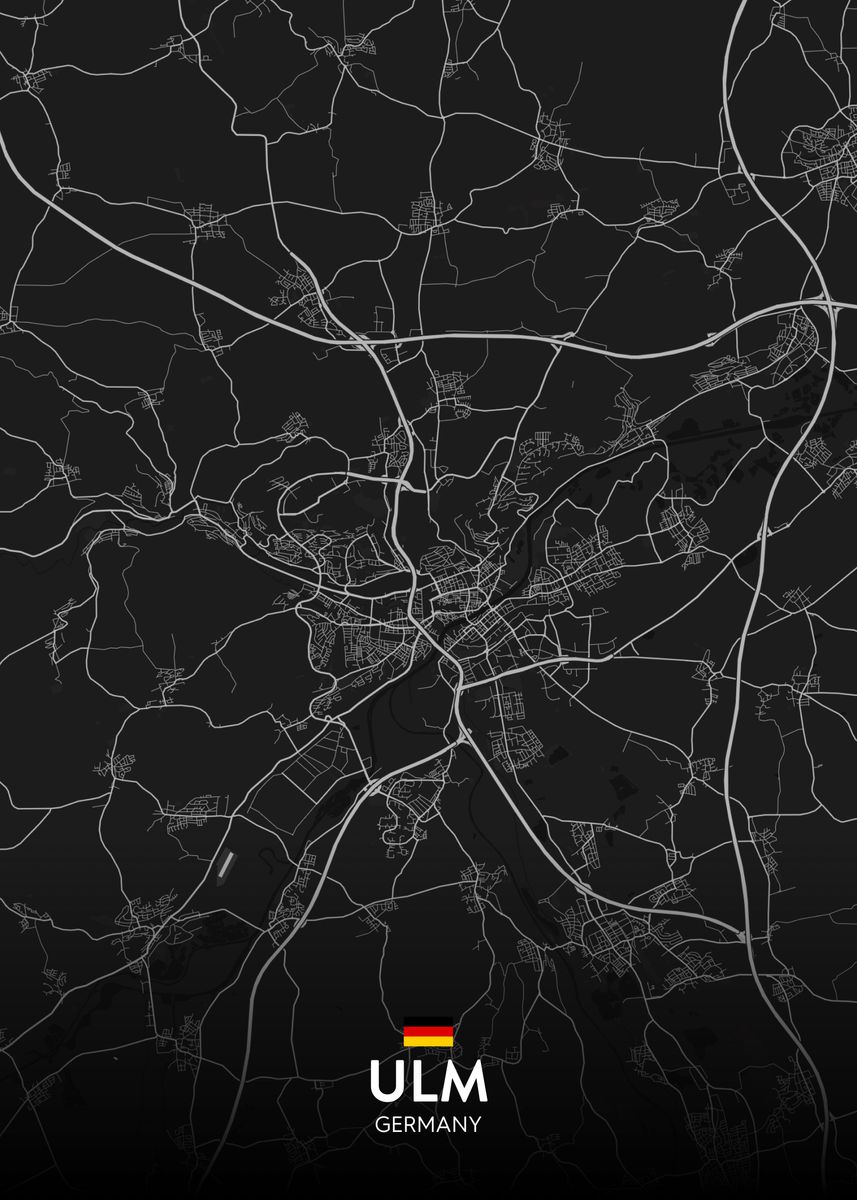 'Ulm DE' Poster, picture, metal print, paint by IMR Designs | Displate