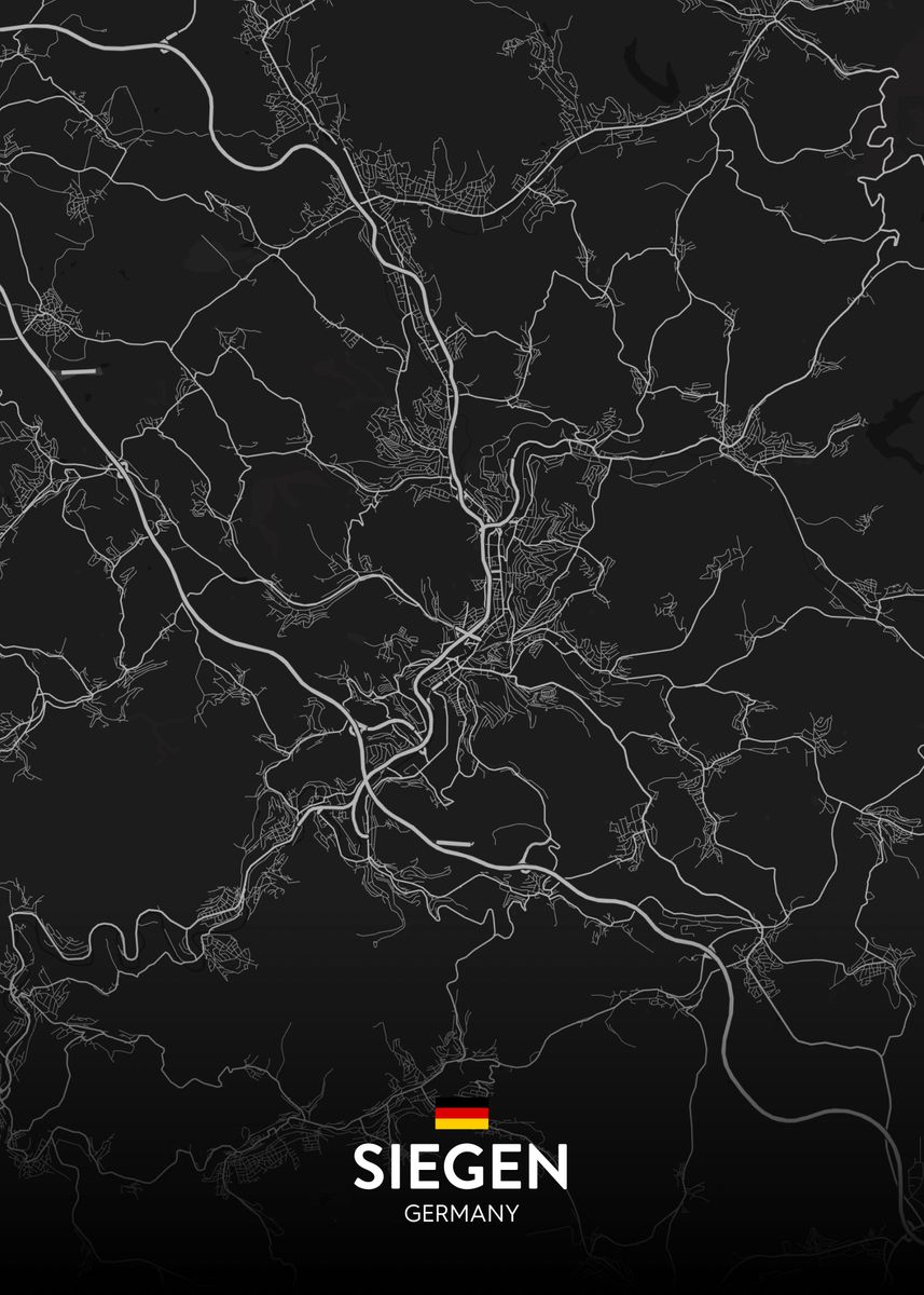 'Siegen DE' Poster, picture, metal print, paint by IMR Designs | Displate