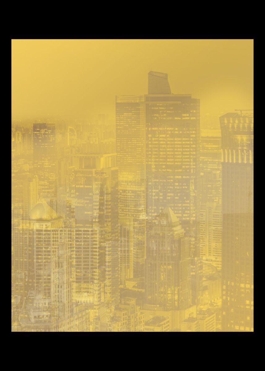 'Golden city views' Poster, picture, metal print, paint by Lukes Pixel ...